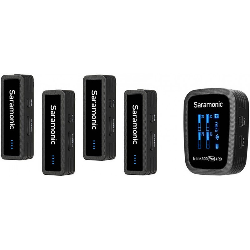 Saramonic Blink500 Pro B8 Wireless Microphone, Four Channel Receiver